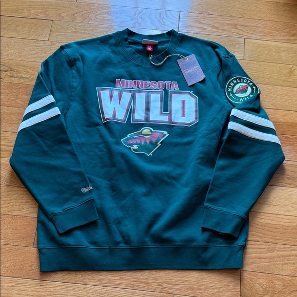 Mitchell & Ness | Sweaters | Minnesota Wild Green Sweater | Poshmark